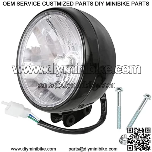 Motocycle 12V 35W Headlight Head Light Assembly with Hardware for 196cc ...